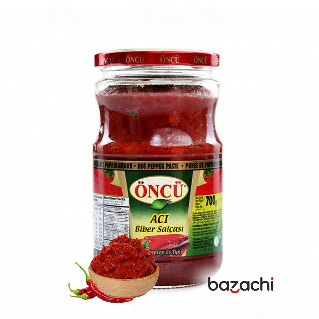 Oncu Hot Pepper Paste ( Aci Biber Salcasi ) 700g – bazachi