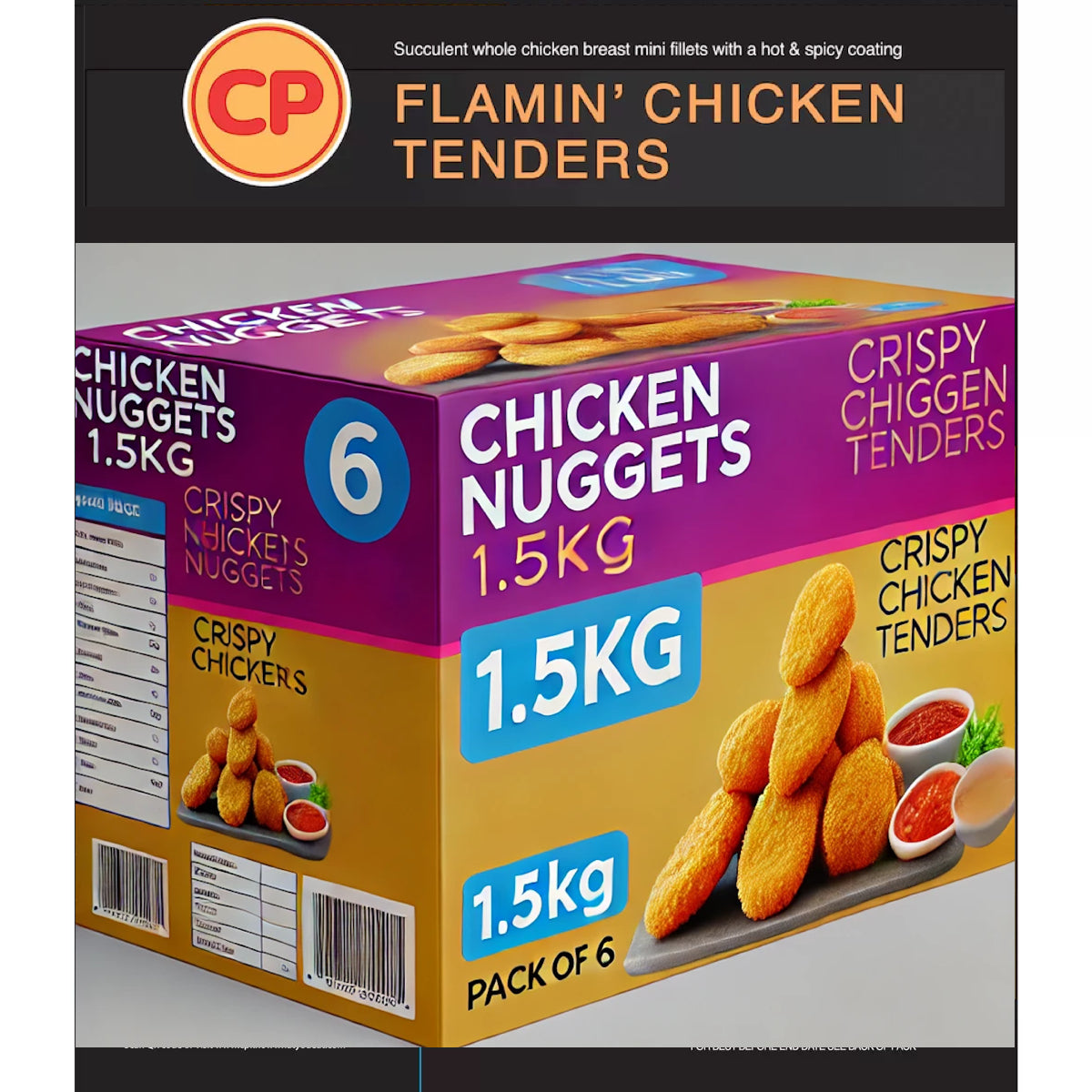 Flamin' Halal Chicken Tenders 1.5kg – bazachi