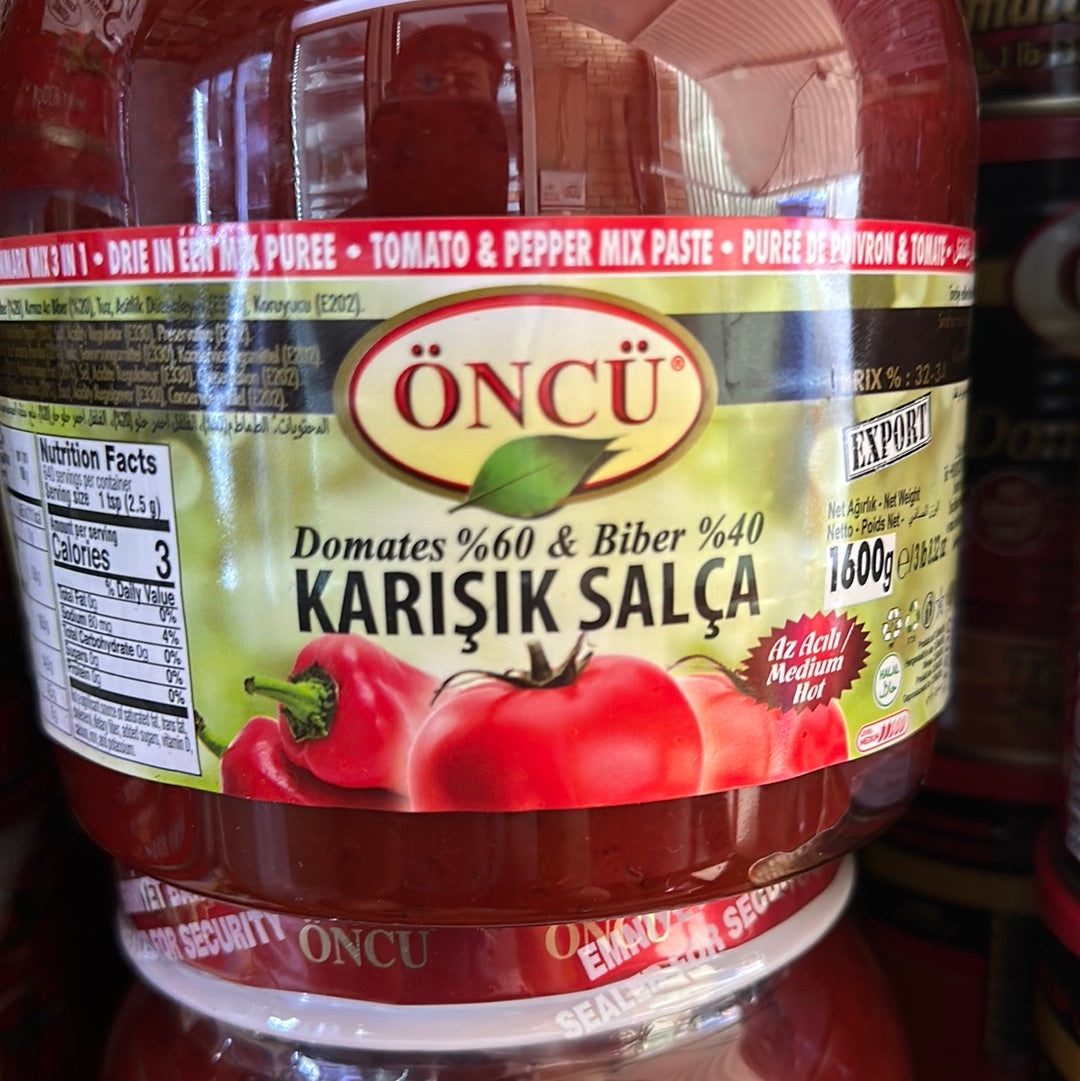Oncu Tomato and Pepper Mixed Paste ( Karisik Salca ) 700g – bazachi